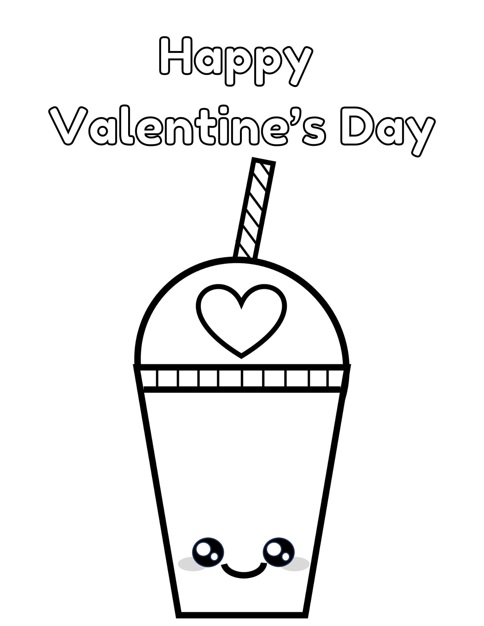 KAWAII VALENTINE COLORING - Etsy