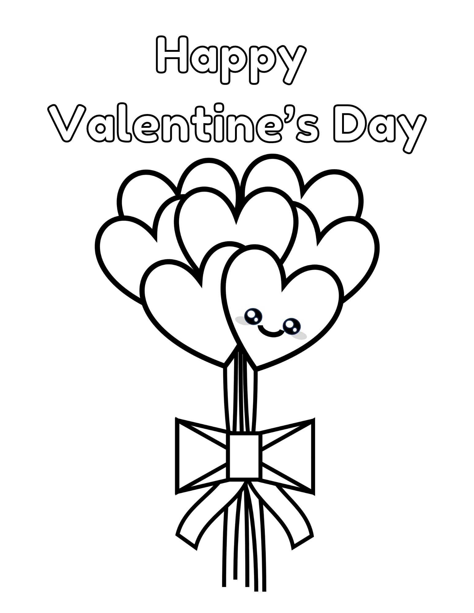 KAWAII VALENTINE COLORING - Etsy