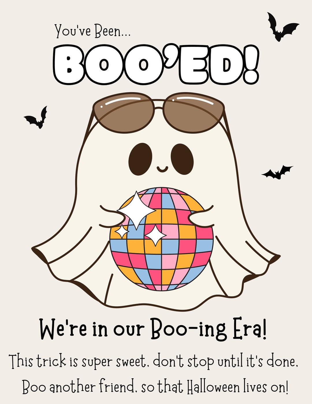 HALLOWEEN You've Been Boo'ed Printable - Etsy