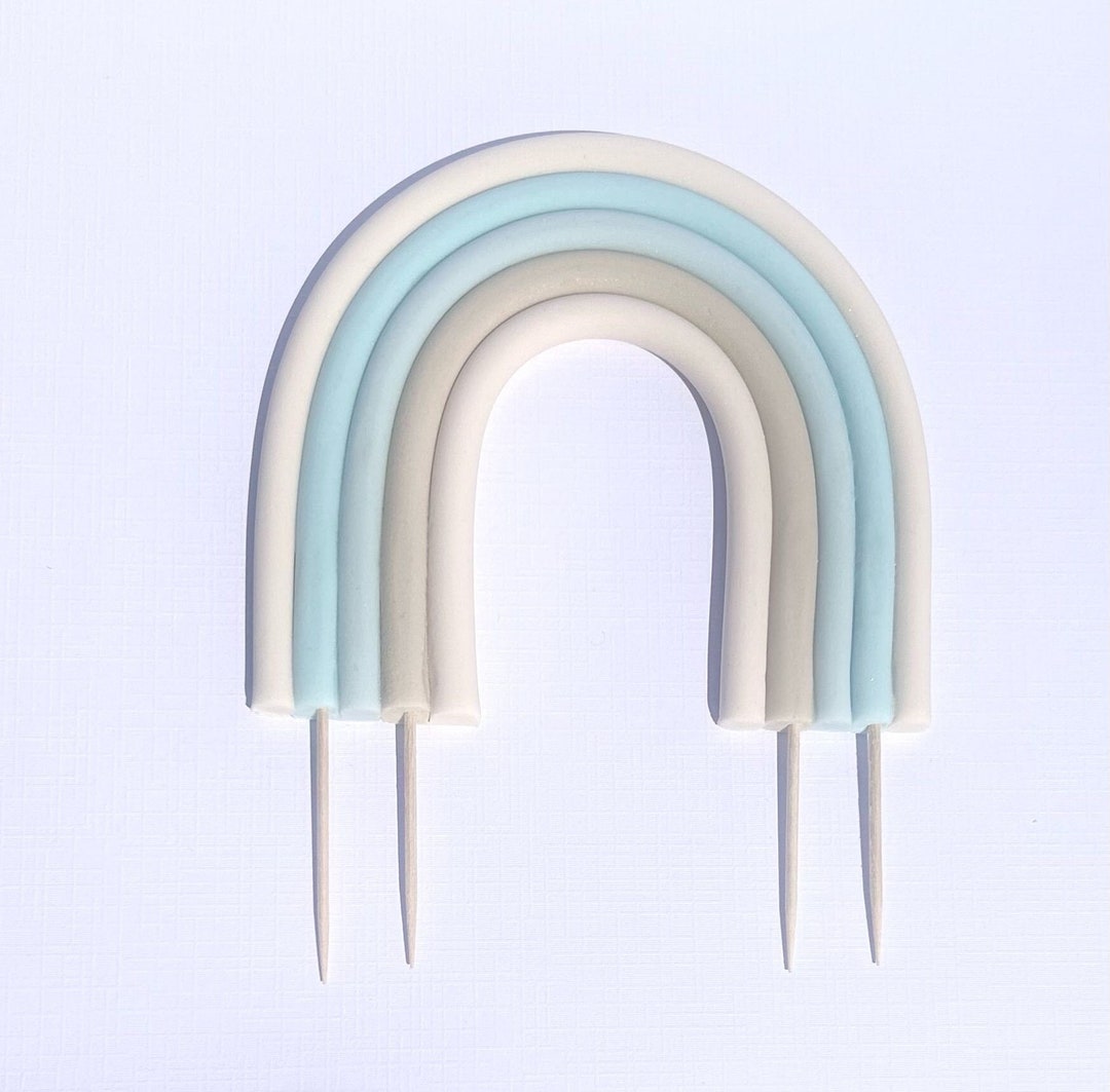 Edible Blue Rainbow Cake Topper, Decoration.sugar Paste, Fondant ...