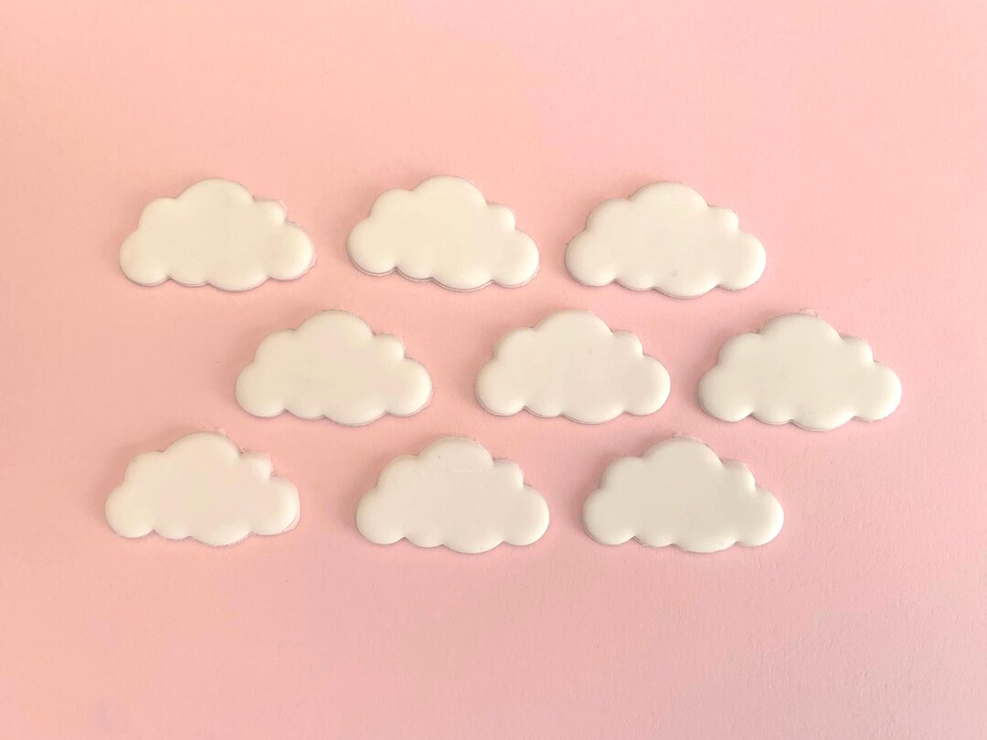9 Edible Clouds Cake Topper Decoration. Sugar Paste, Fondant Clouds - Etsy