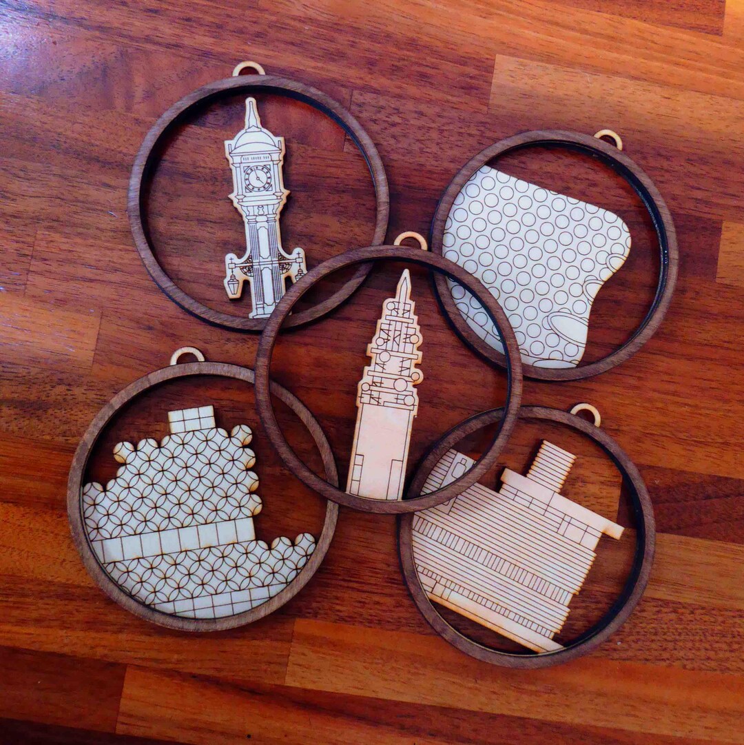 Birmingham Landmark Wooden Decorations - Set 02 - Etsy