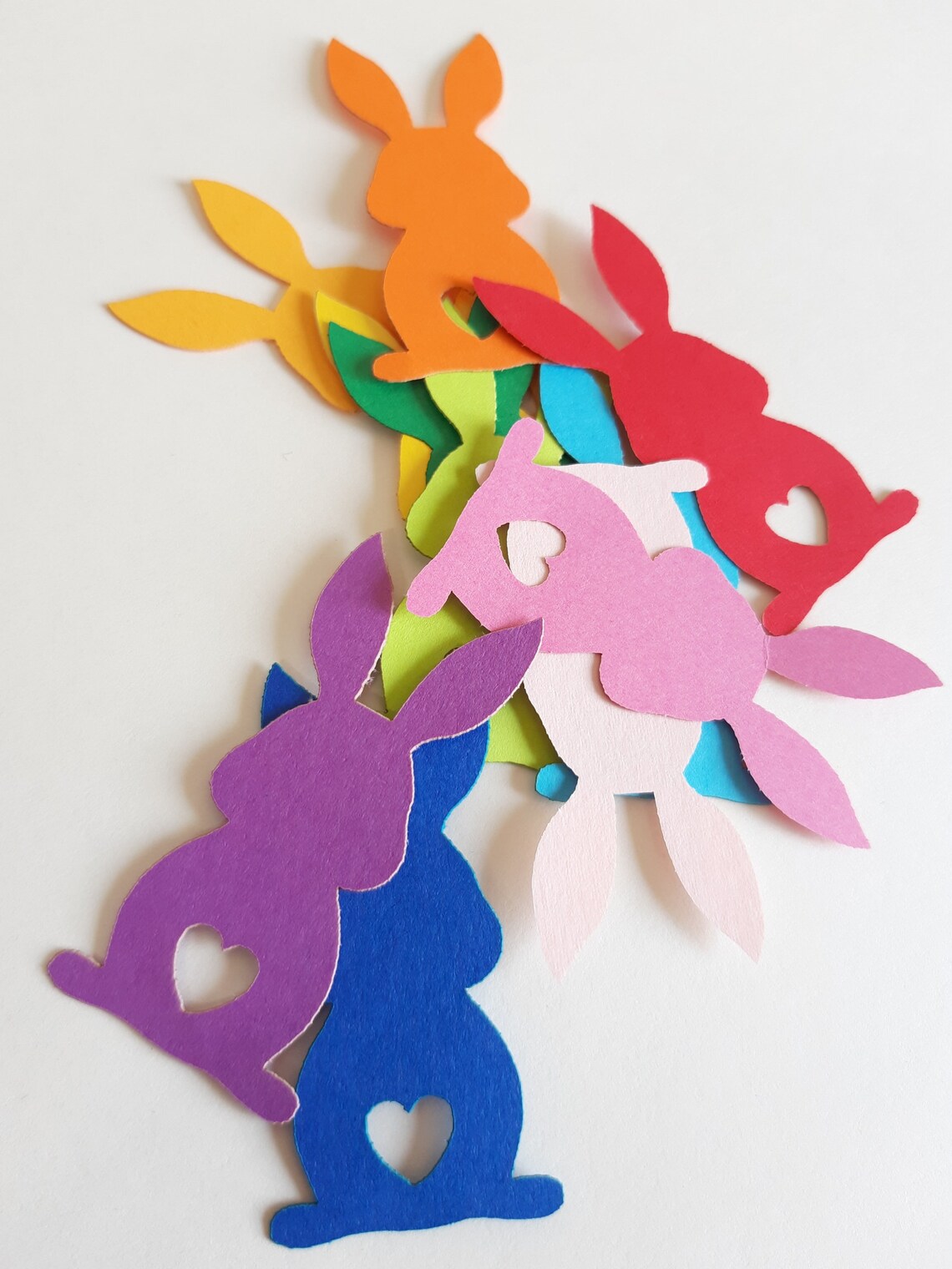 Bunny Die Cut Outs Easter Decoration Scrap Booking - Etsy