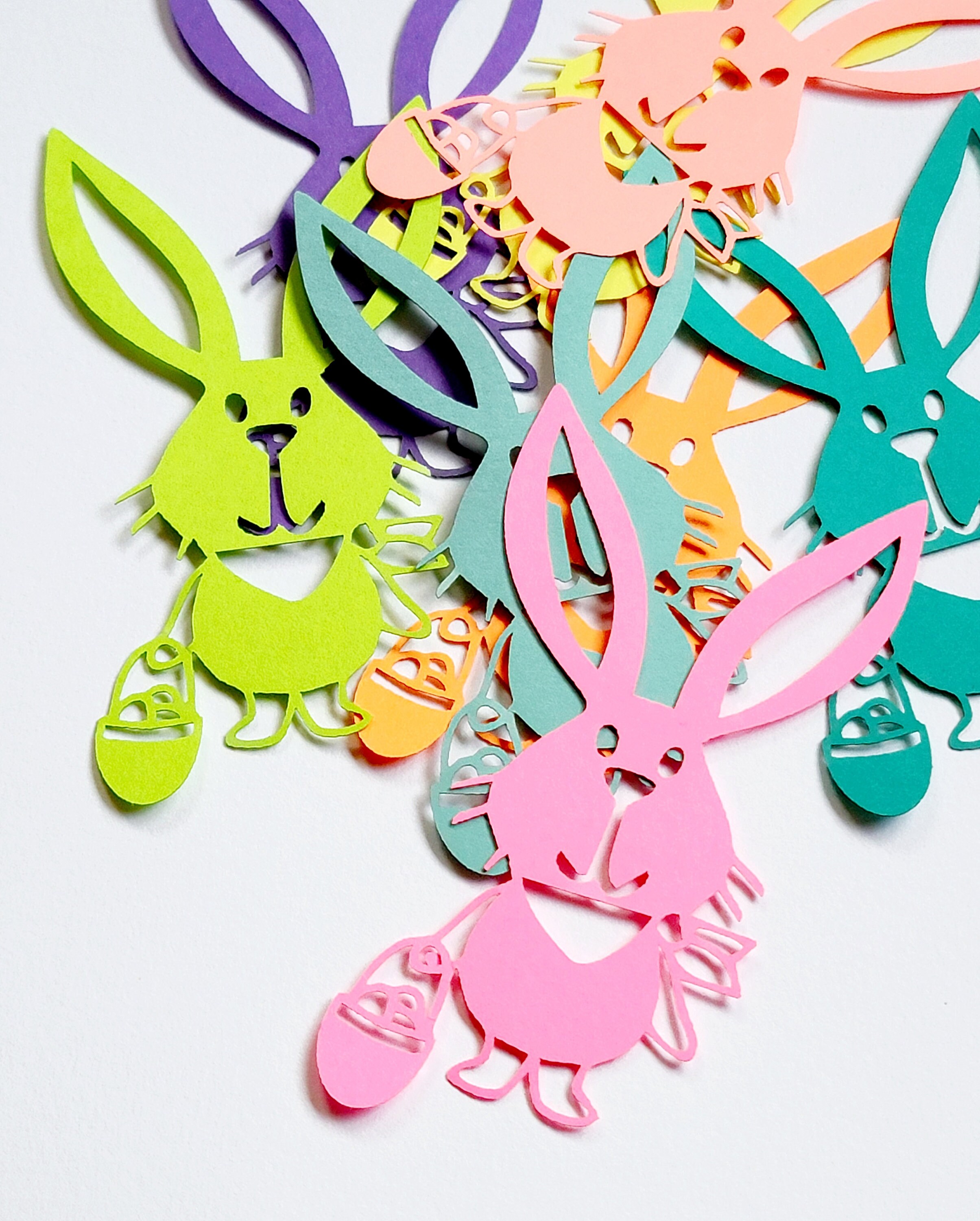 Bunny Rabbit Die Cut Out Easter Decoration Confetti Party - Etsy
