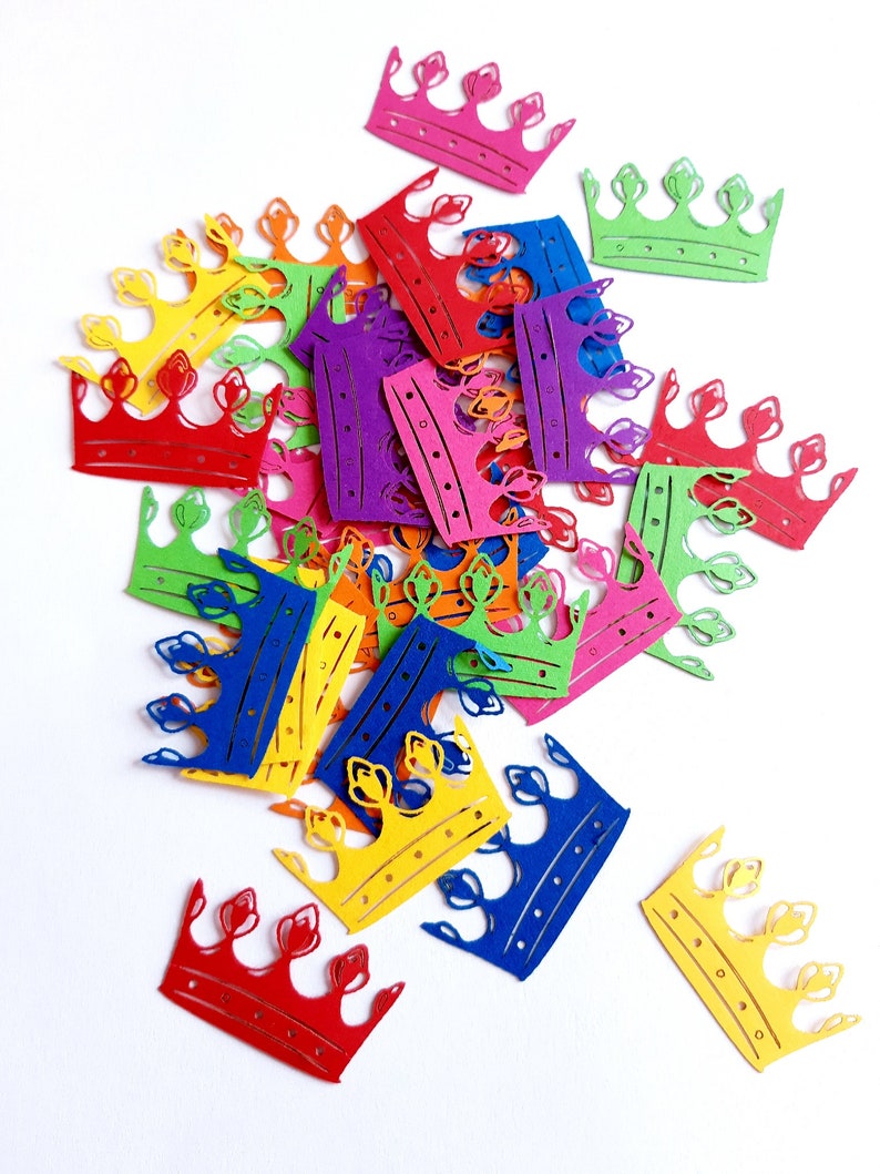 Crown Die Cut Outs Princess/prince/queen/king Decoration | Etsy