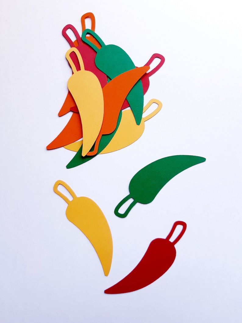 Chili Pepper Die Cut Outs ( Scrap Booking, Confetti, Party Decoration ...