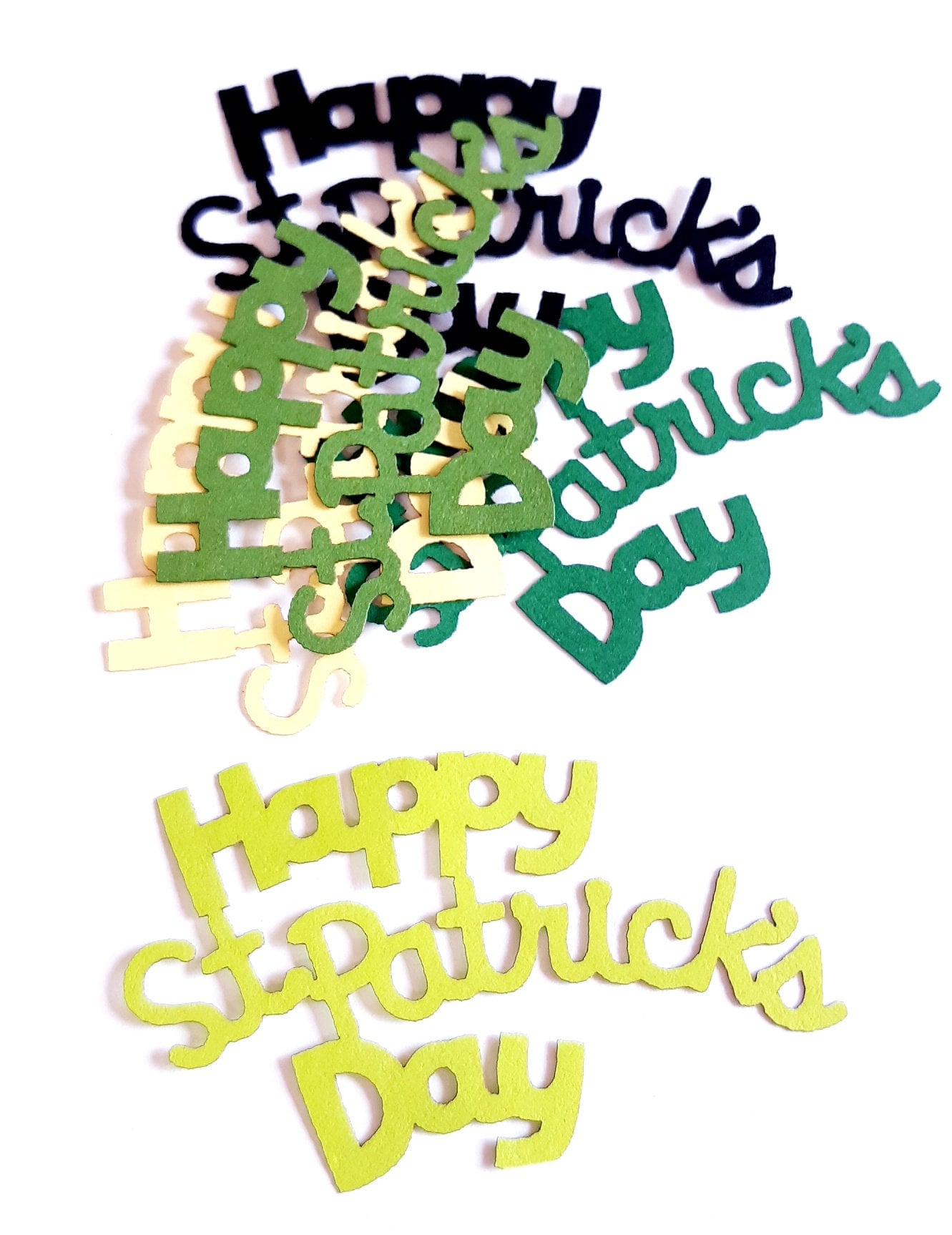 Happy St. Patricks Day Word Die Cut Outs Card Making Party - Etsy