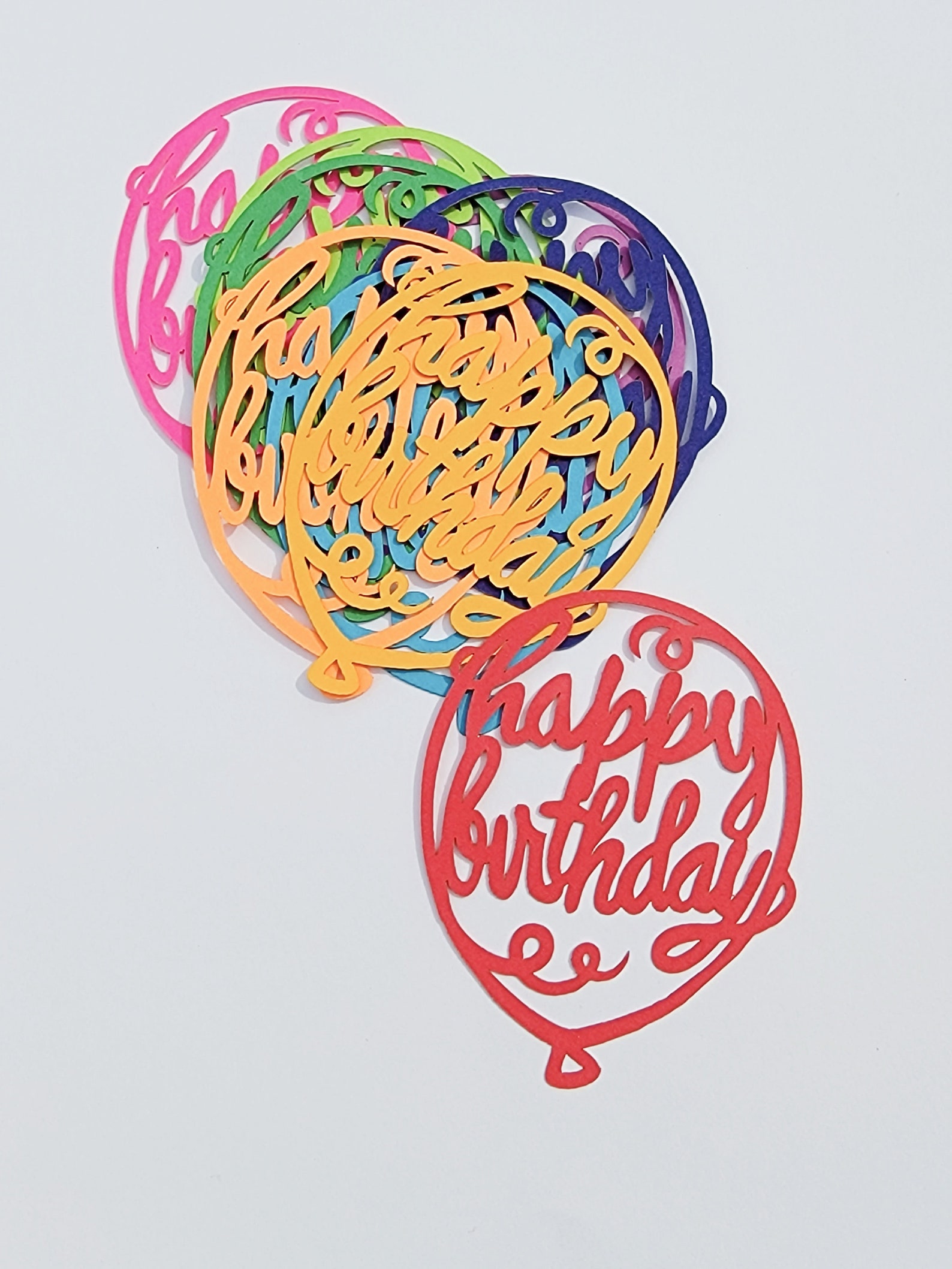 Happy Birthday Balloon Die Cut Outs Party Decoration Scrap - Etsy