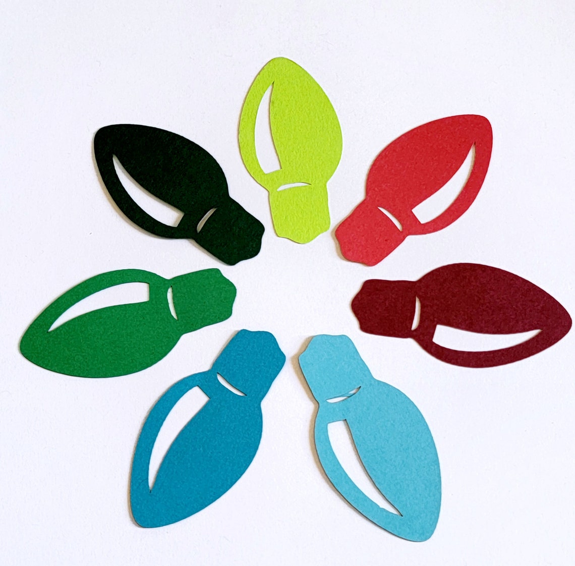 Christmas Light Bulb Die Cut Outs Christmas Decoration - Etsy