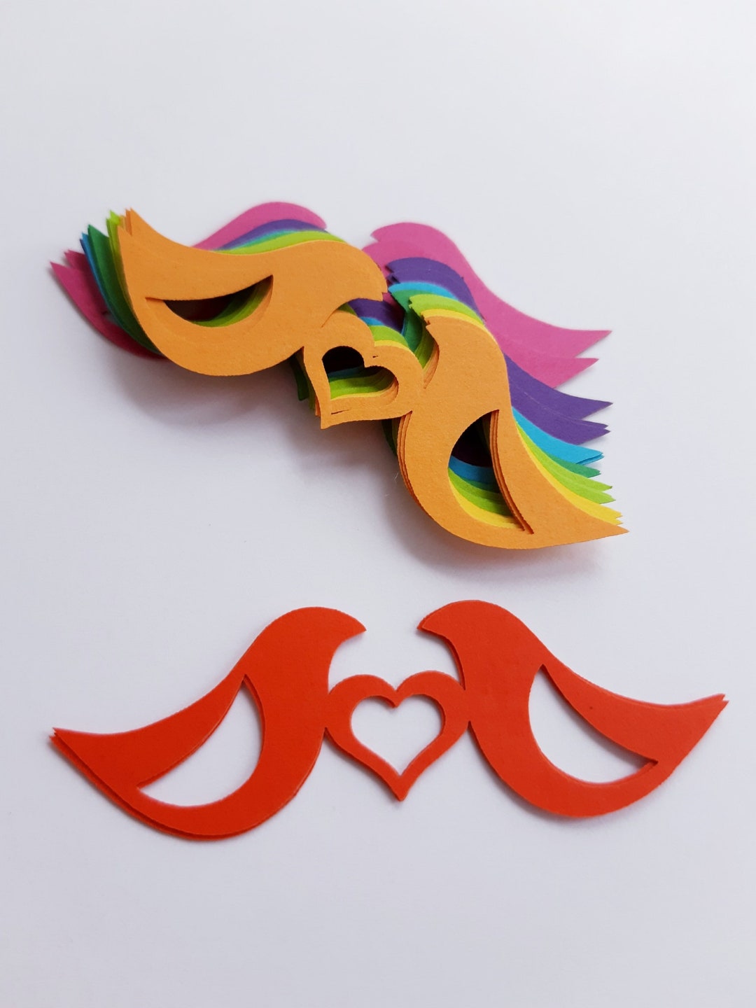 Love Bird Die Cut Outs ( Scrap Booking, Valentines Decoration, Confetti ...