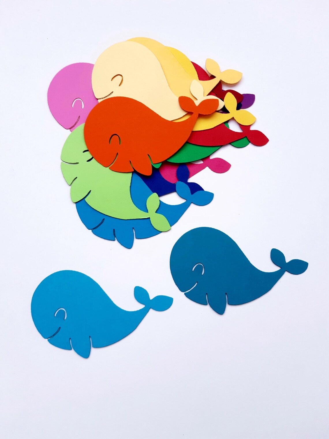 Whale Die Cut Outs ( Scrap Booking, Baby Shower Decor, Confetti ...