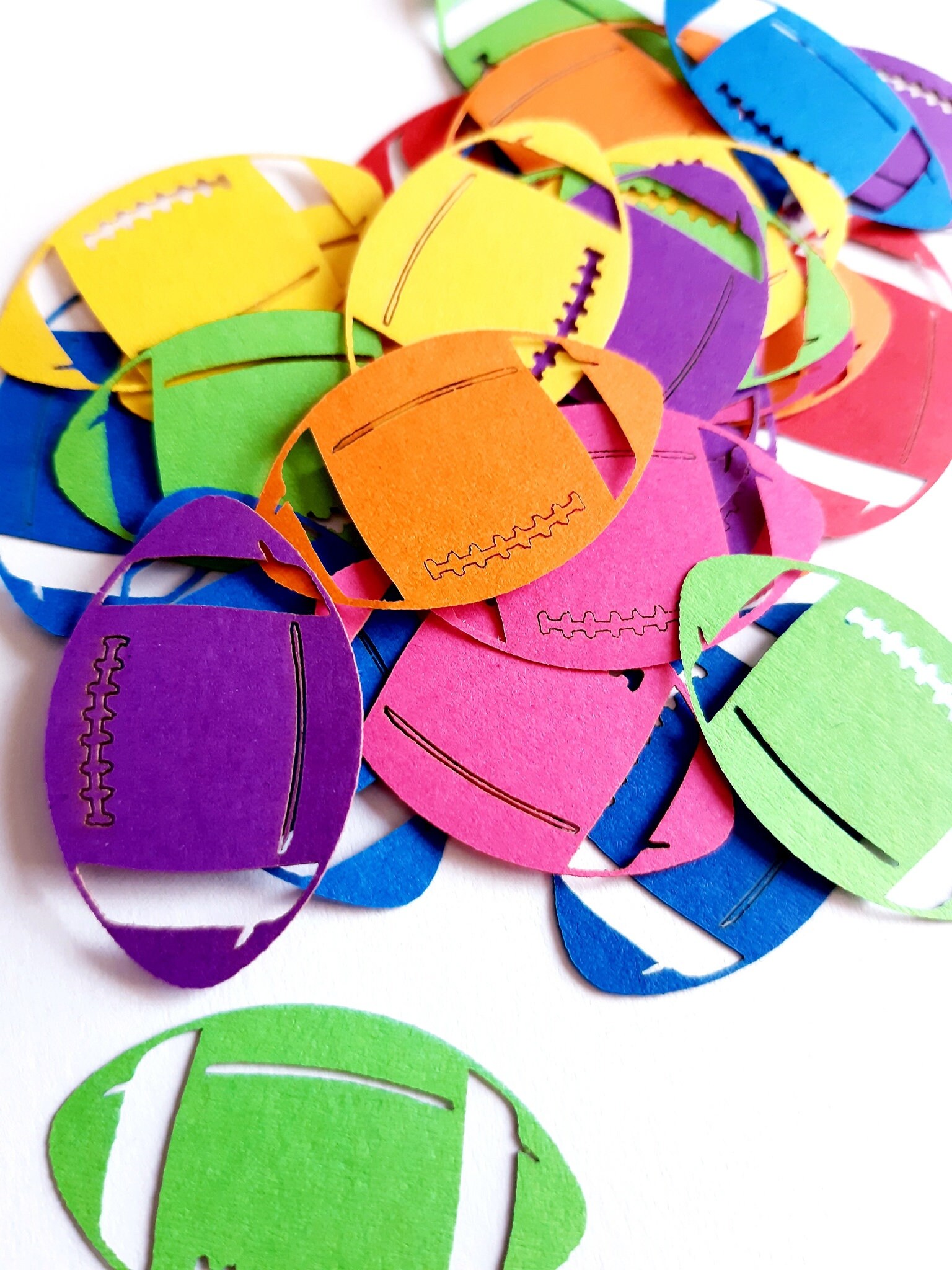Football Die Cut Out ( Football Decor, Embellishments, Confetti, Scrap ...