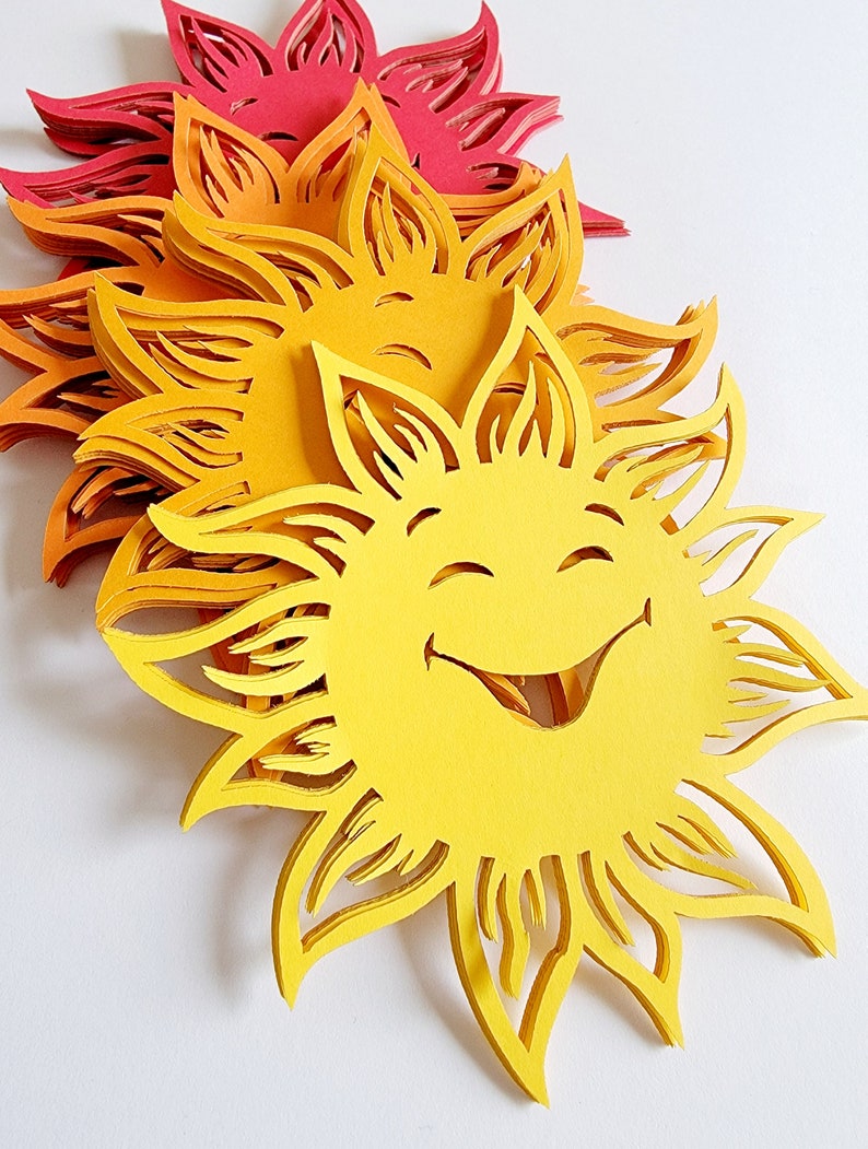 Sunshine Sun Die Cut Out ( Scrap Booking, School Decor, Spring ...
