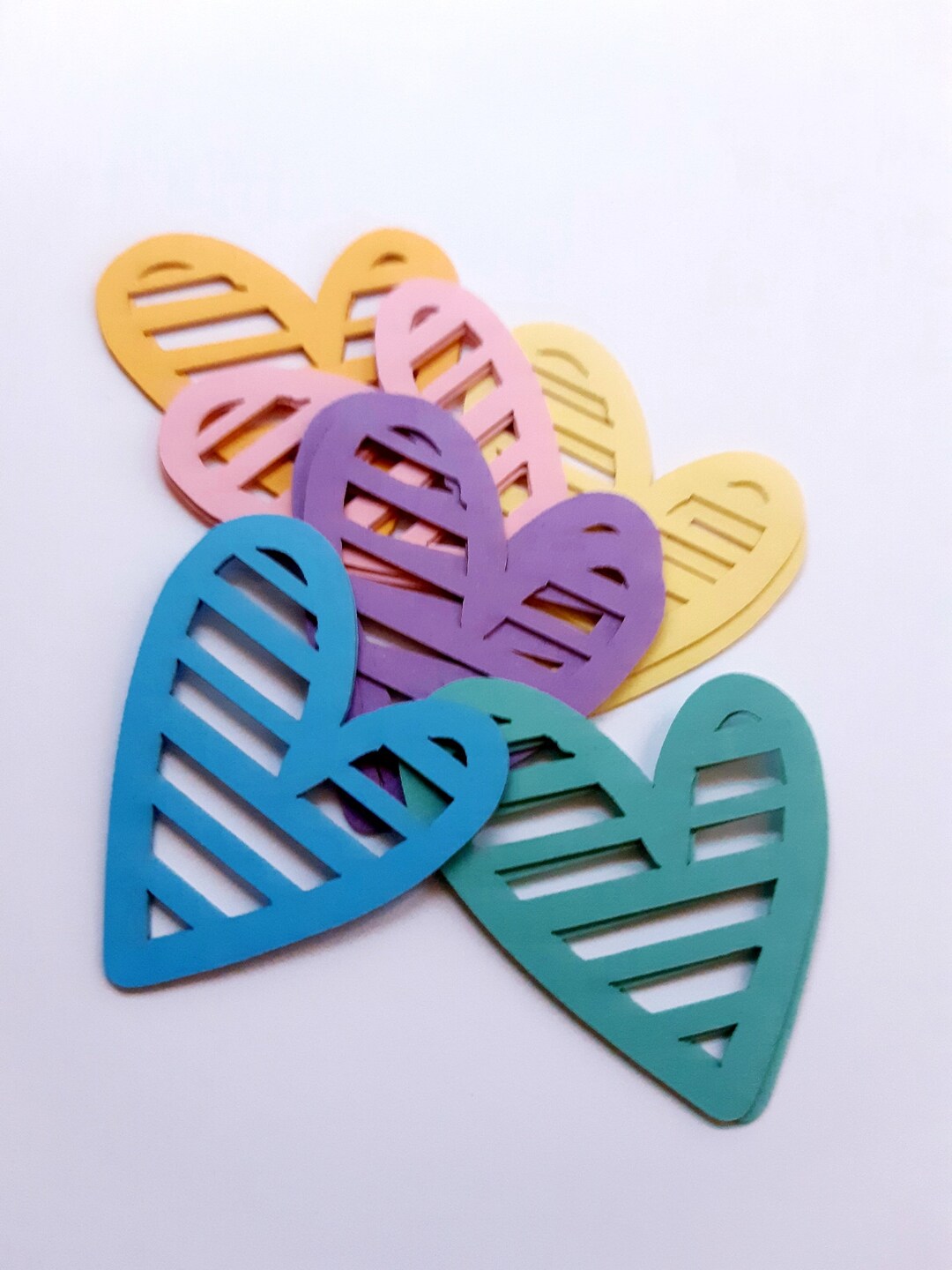 Heart Die Cut Outs ( Valentines Day Decor, Romantic Decor, Collages ...