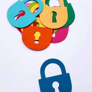 Lock / Pad Lock Die Cut Out ( Card Making Supply, Confetti, Party ...
