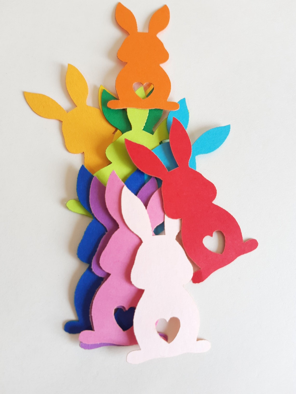 Bunny Die Cut Outs Easter Decoration Scrap Booking - Etsy
