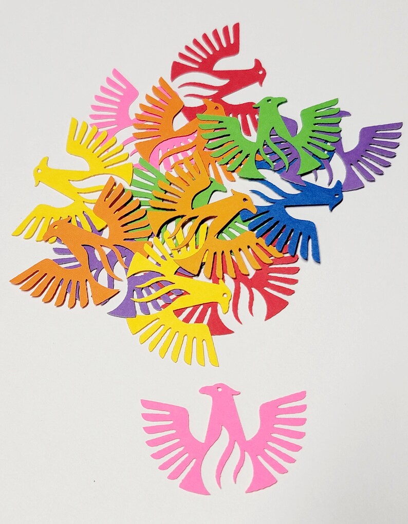 Phoenix Bird Die Cut Out Scrap Booking Confetti Party - Etsy