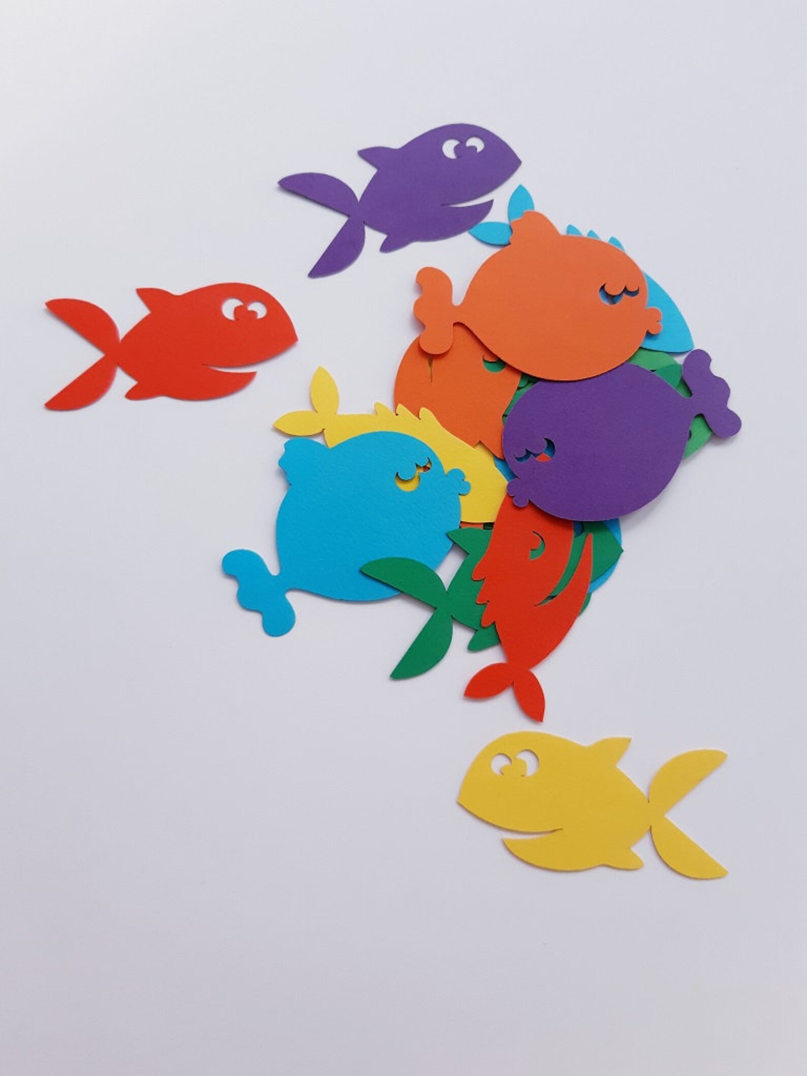 Fish Die Cut Outs Scrap Booking, Under the Sea Theme, Party Decoration ...