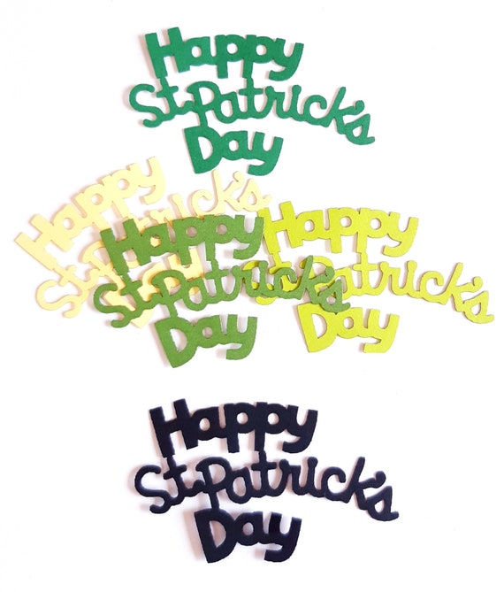 Happy St. Patricks Day Word Die Cut Outs Card Making Party - Etsy