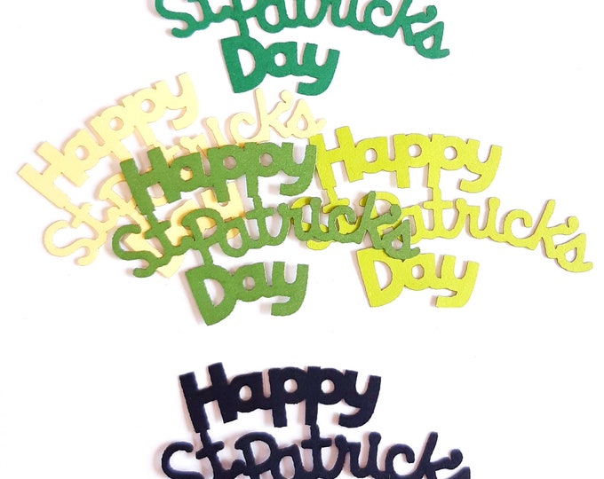 Happy St. Patricks Day Word Die Cut Outs ( Card Making, Party ...