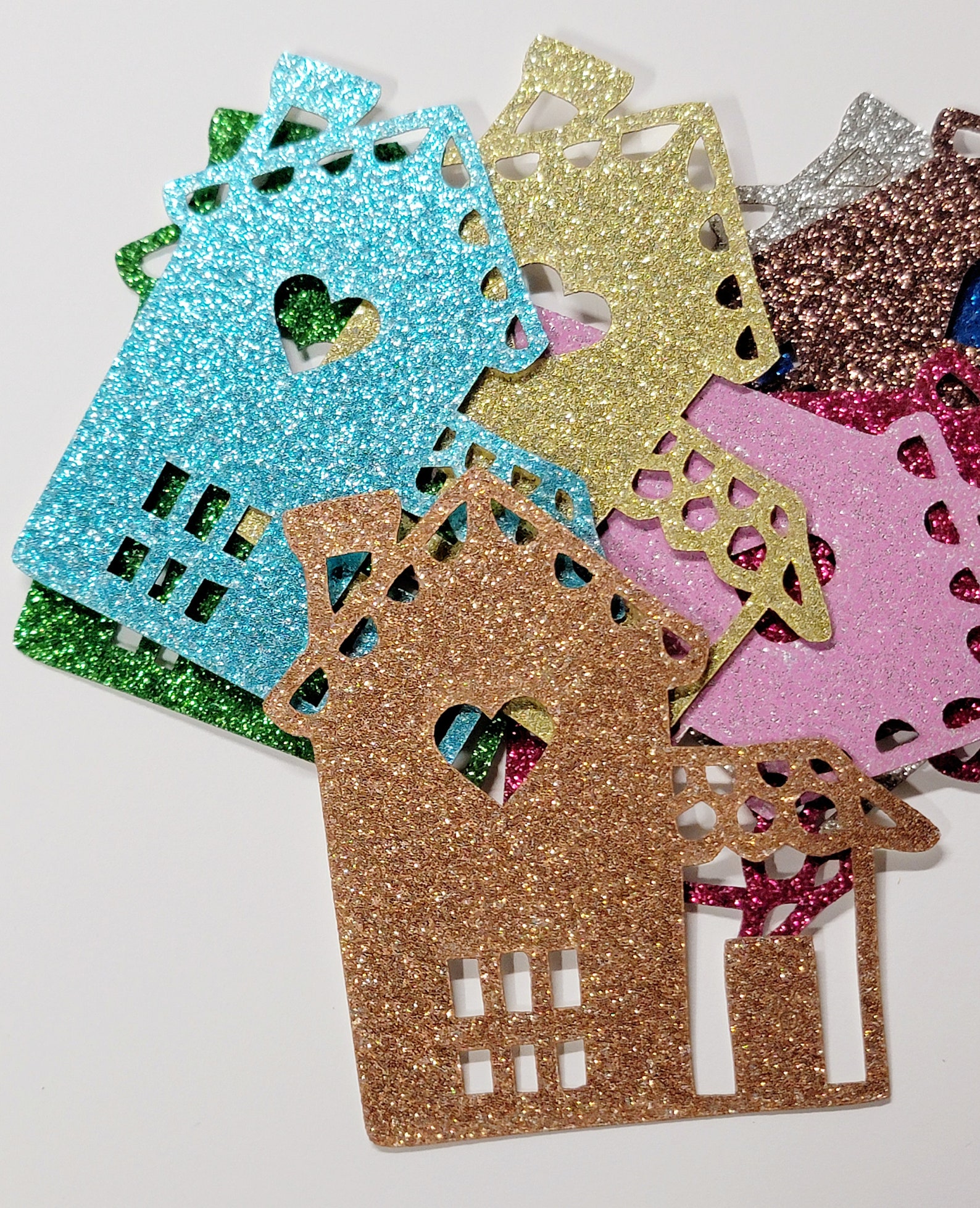 Glitter House Die Cut Outs ( Scrap Booking, Card Making, Kids Crafts ...