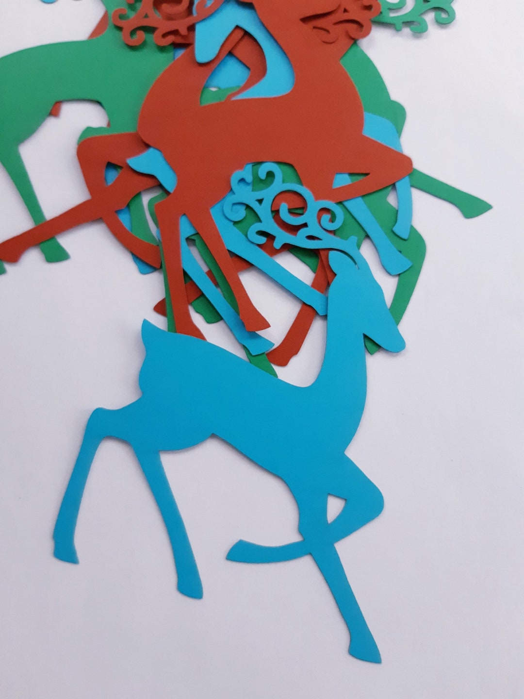 Reindeer / Deer Die Cut Outs ( Christmas Decor, Holiday Decor, Scrap ...
