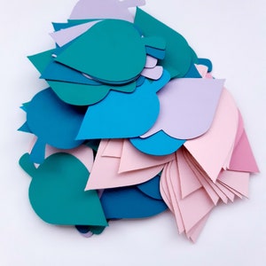 Round Leaves / Petals Die Cut Outs ( Scrap Booking, Leaf Decor ...