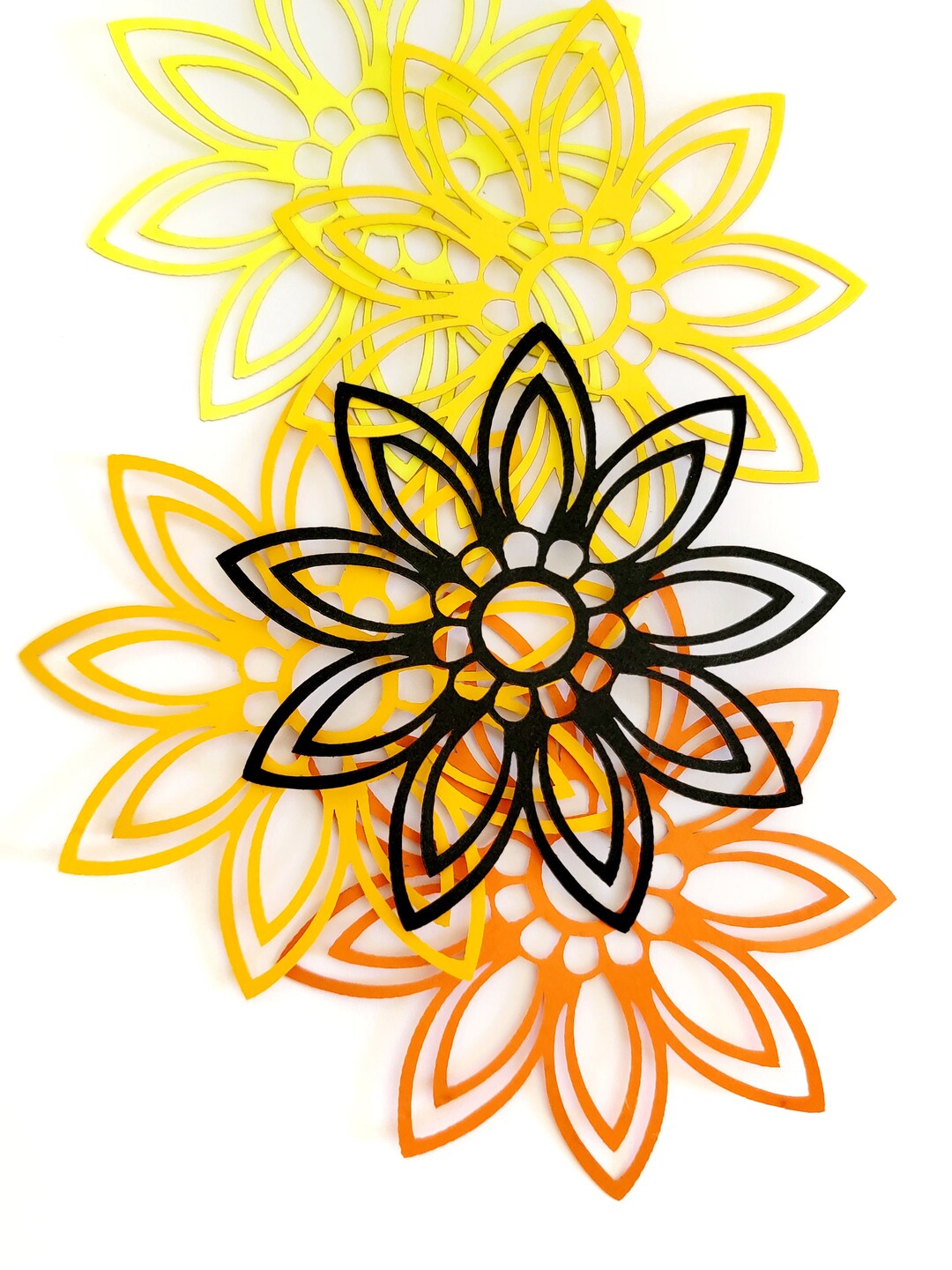 Flower Sunflower / Daisy Die Cut Out ( Scrap Booking, Collages ...