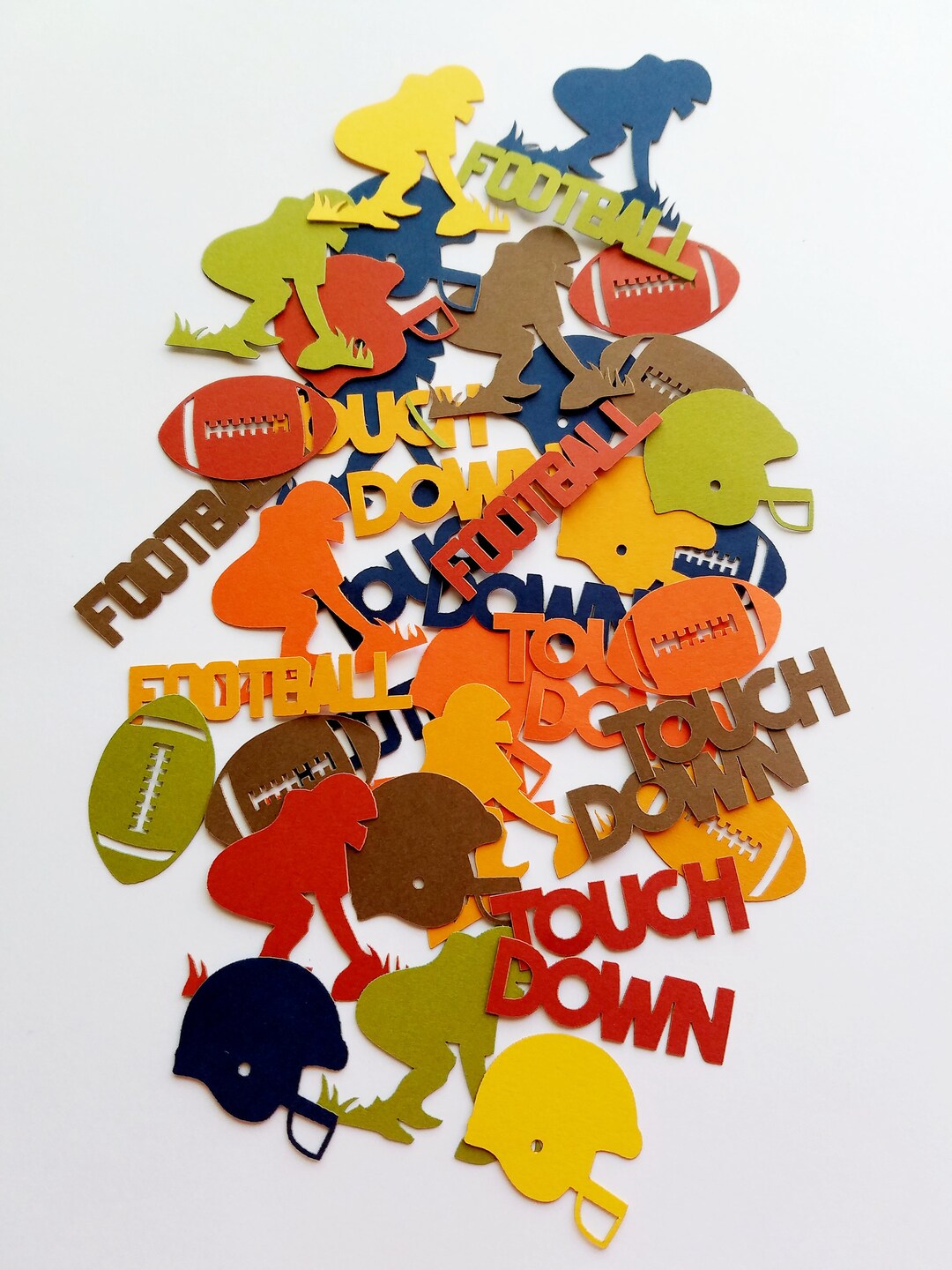 Football Themed Die Cut Out Variety Pack ( Scrap Booking, Confetti ...