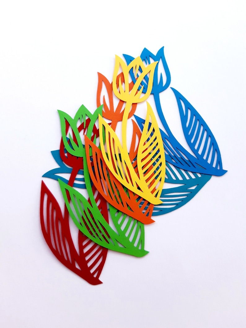 Tulip Flower Die Cut Outs Spring Decoration Scrap Booking - Etsy