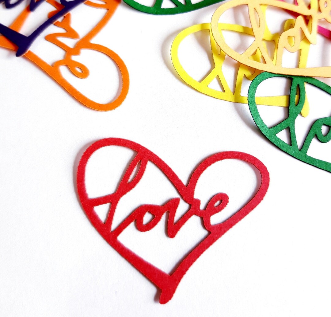 Heart Die Cut Outs ( Scrap Booking , Valentines Decor, Wedding Decor ...