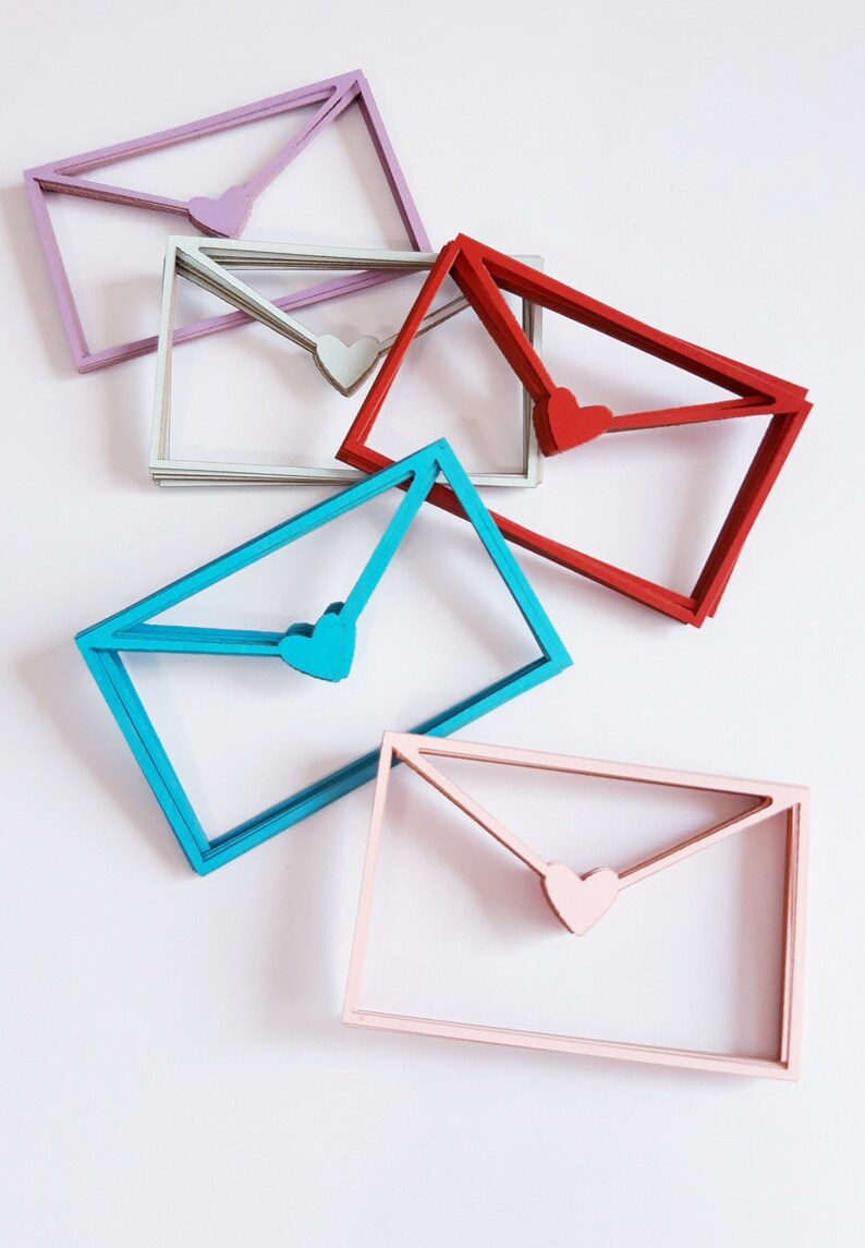 Love Letter / Envelope Die Cut Outs ( Valentines Decor, Card Making DIY ...