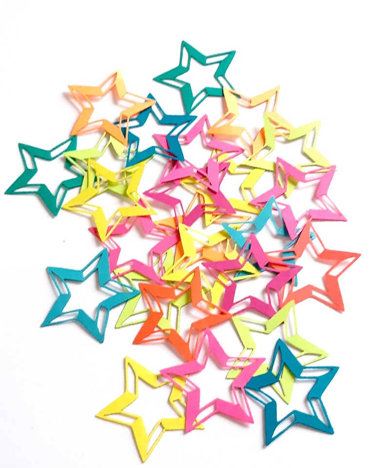 Star Die Cut Outs Confetti Table Scatter Party Decoration | Etsy