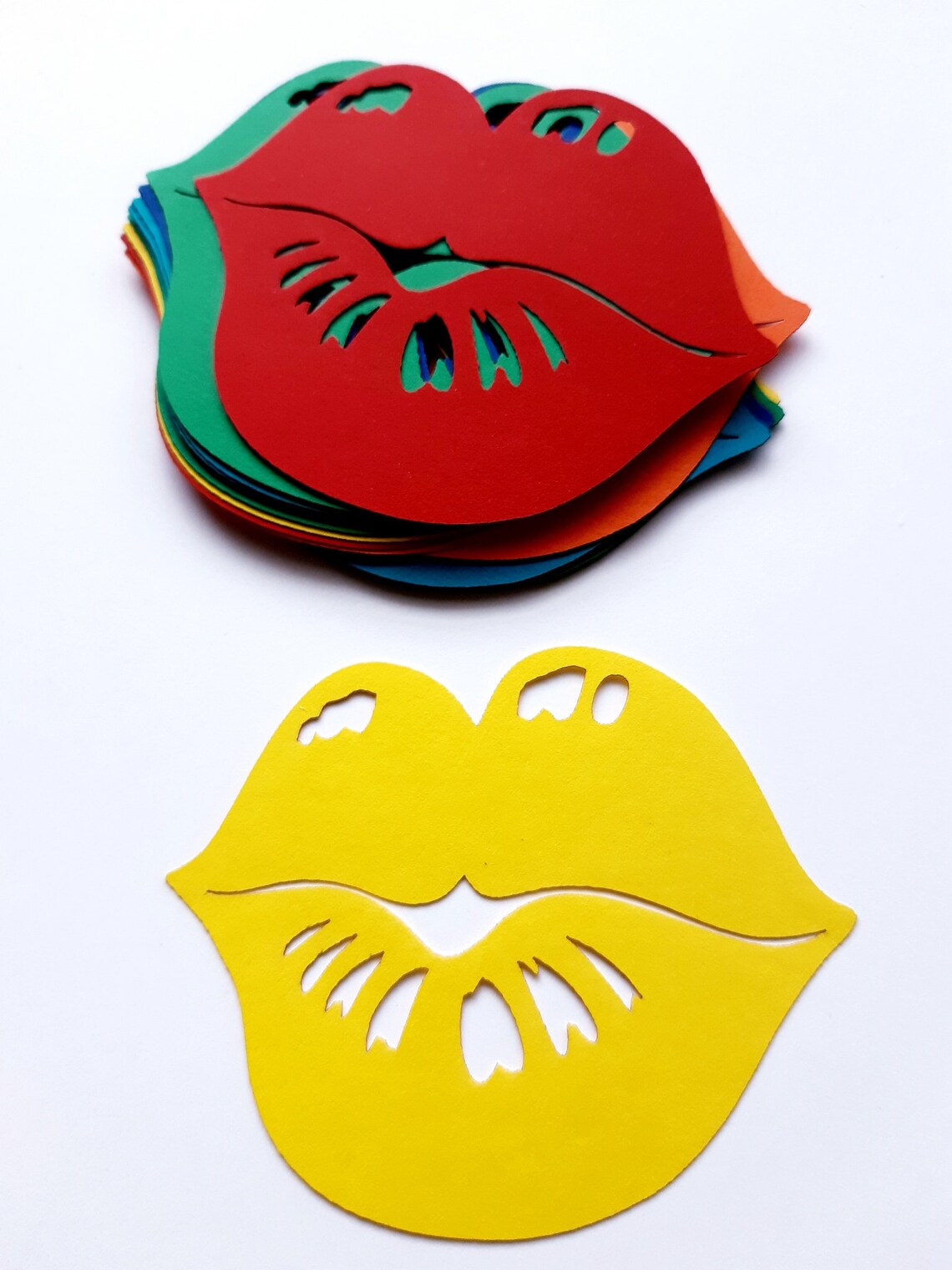 Lip Die Cut Outs ( Party Decoration, Bachelorette Party Decor, Confetti ...