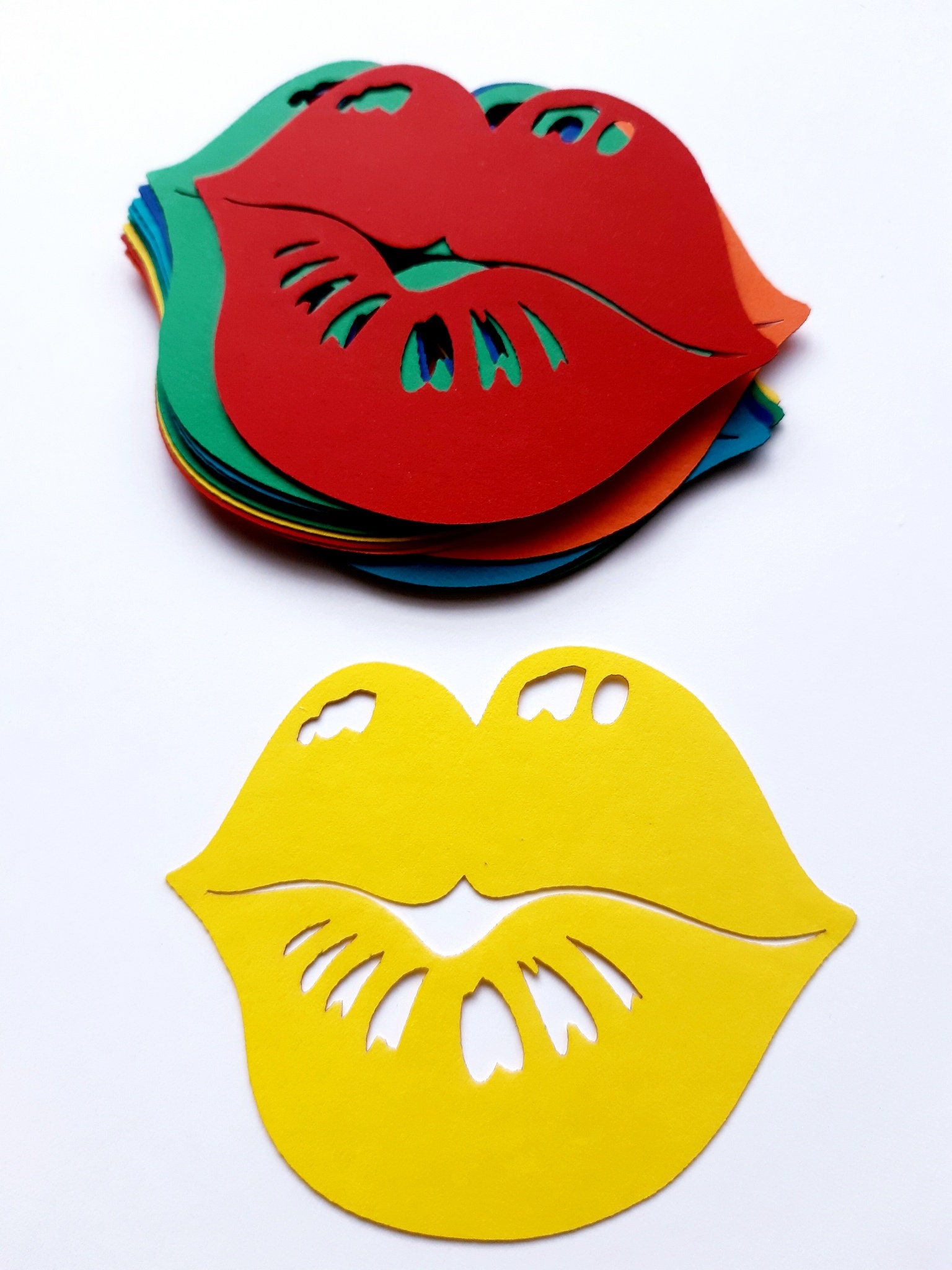 Lip Die Cut Outs ( Party Decoration, Bachelorette Party Decor, Confetti ...