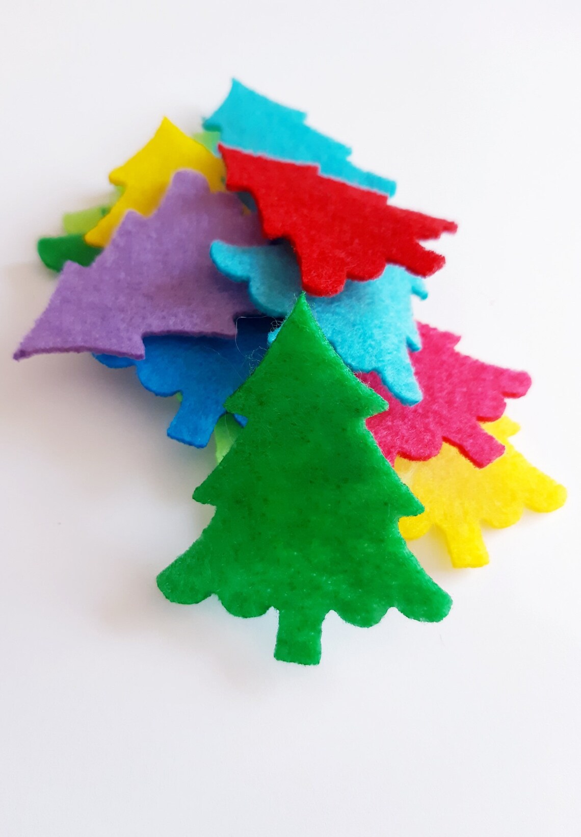 Felt Christmas Tree Cut Outs Christmas Decoration Holiday - Etsy