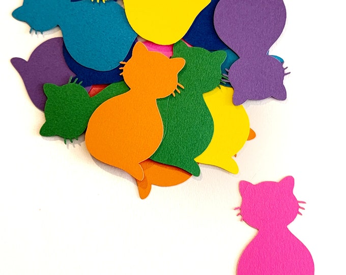 Cat Die Cut Out ( Cat Confetti, Card Making, Scrap Booking ) - Etsy