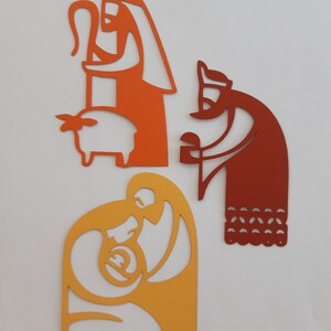 Nativity Scene Wise Men Themed Die Cut Outs ( Christmas Decoration ...