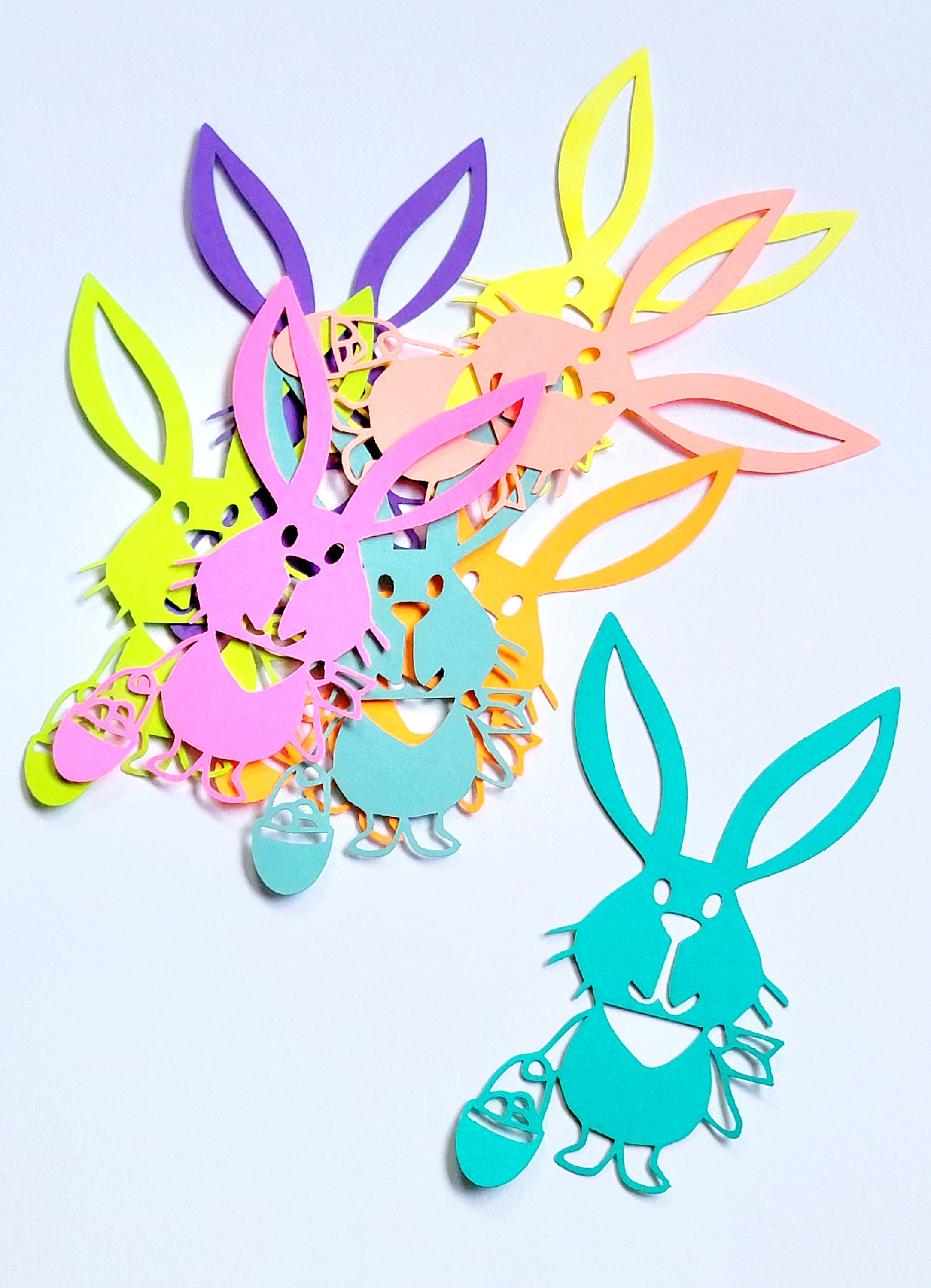 Bunny Rabbit Die Cut Out Easter Decoration Confetti Party - Etsy