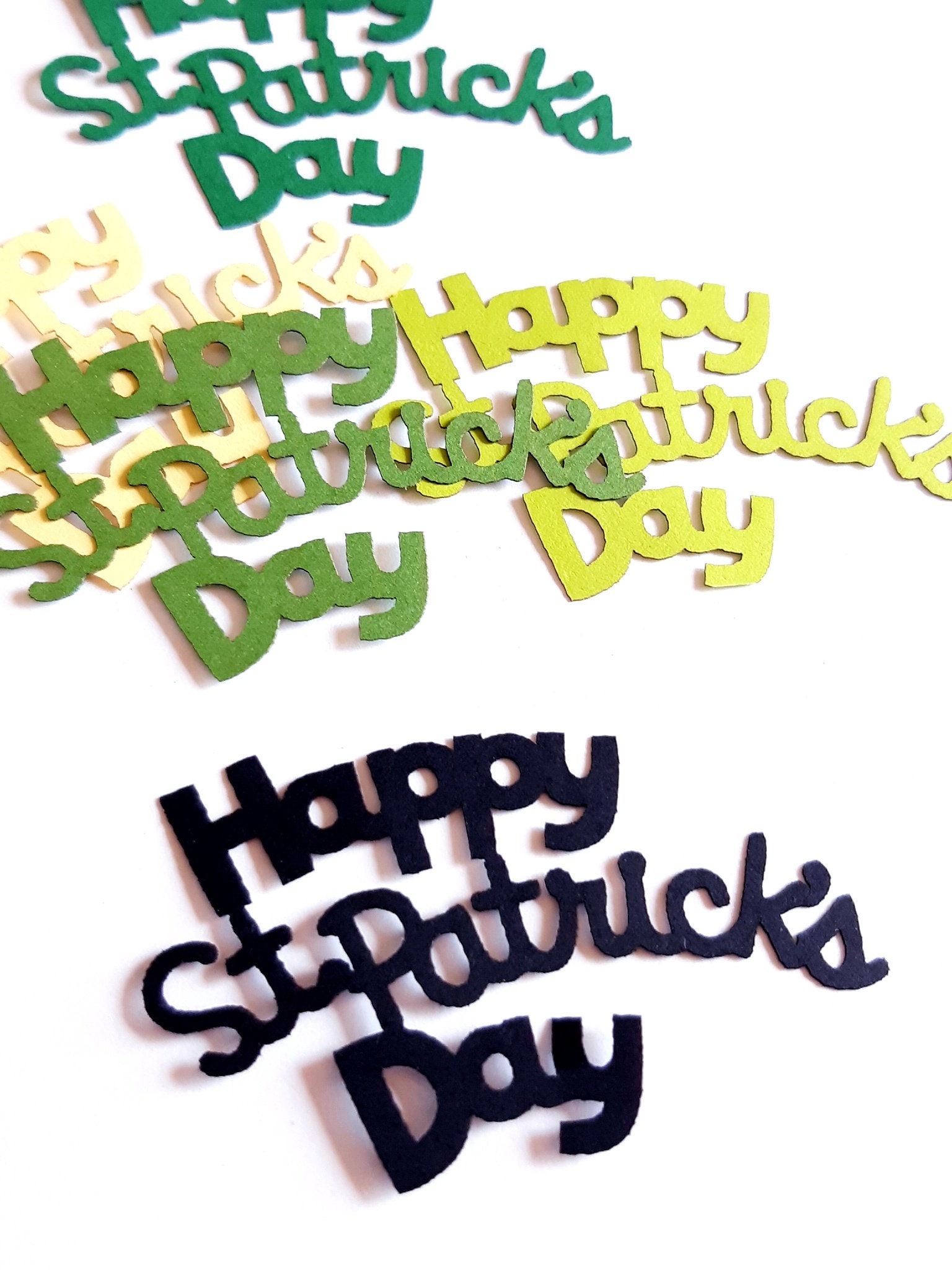 Happy St. Patricks Day Word Die Cut Outs Card Making Party - Etsy