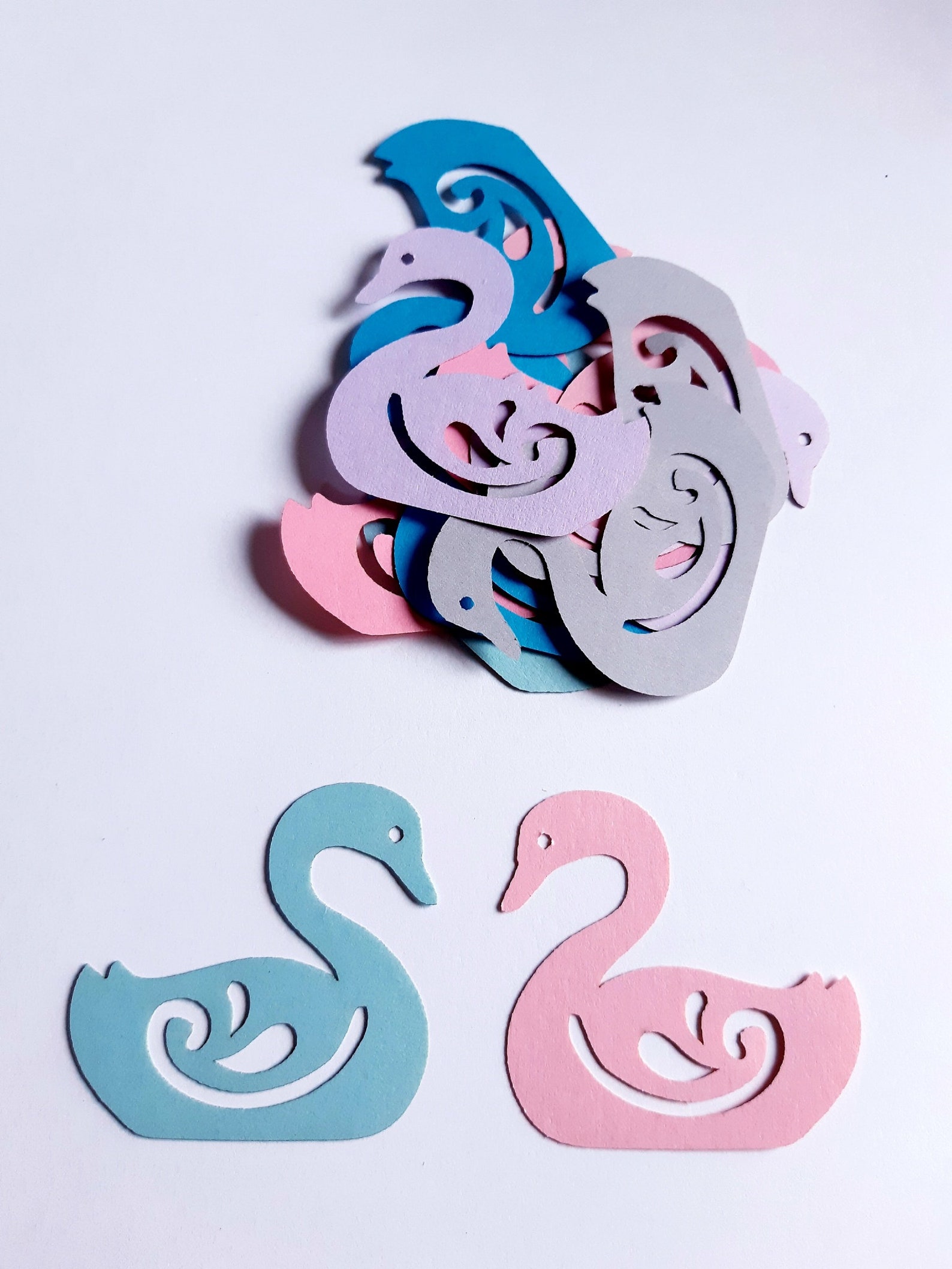 Swan Die Cut Outs Baby Shower Decoration Party Decoration - Etsy