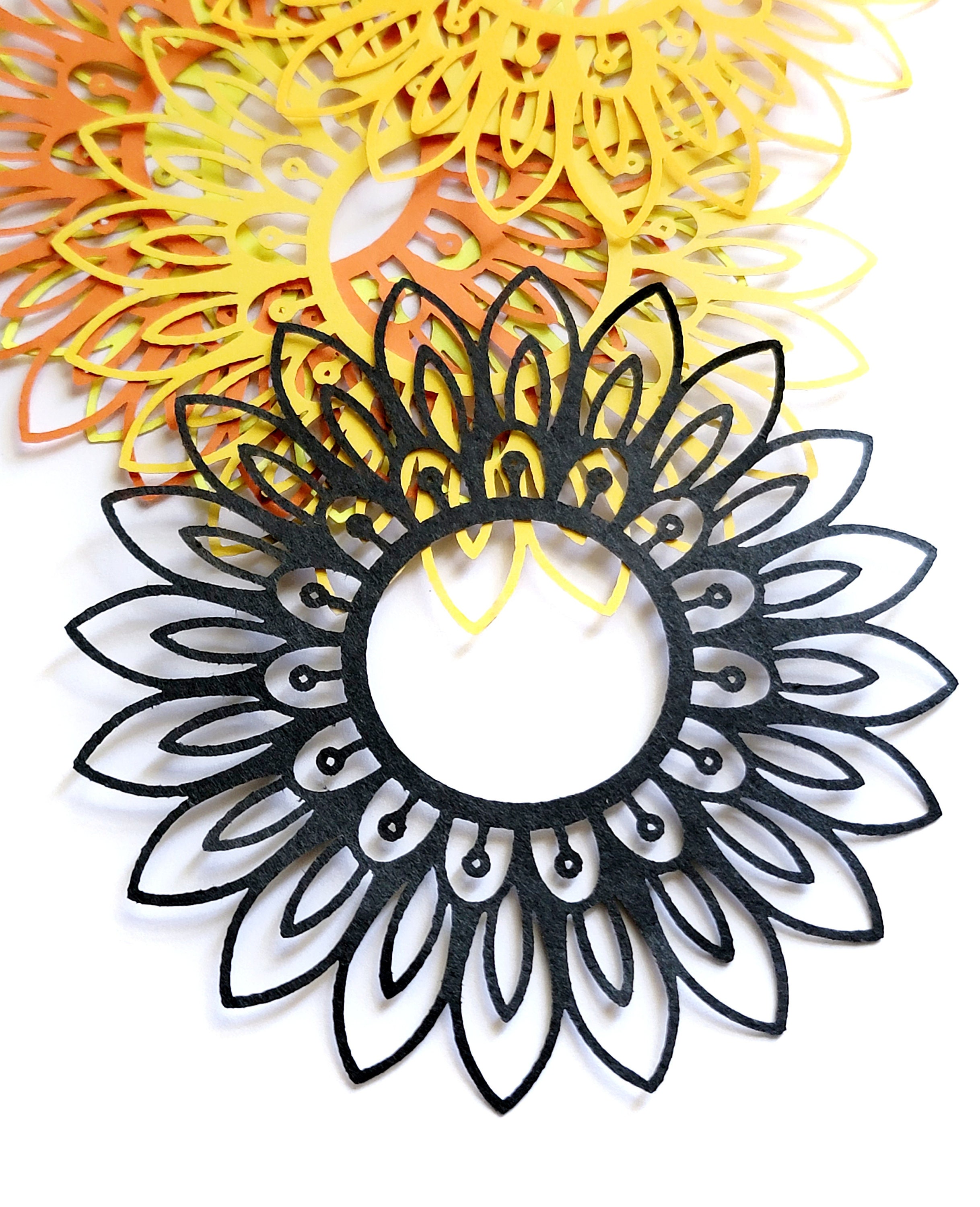 Sunflower Die Cut Out ( Scrap Booking, Confetti, Party Decoration ...