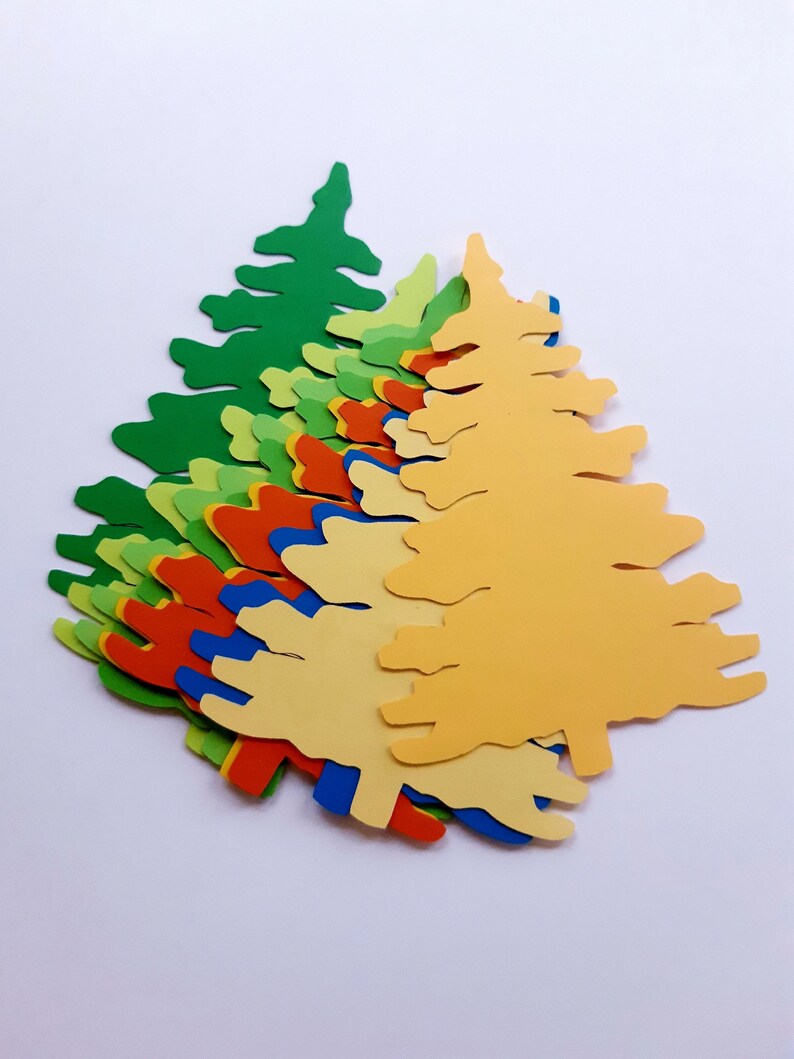 Forest Tree Die Cut Outs Scrap Booking Fall Decoration | Etsy
