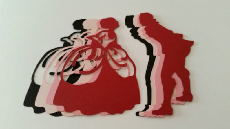 Victorian Style Couple Die Cut Outs ( Wedding Decor, Valentines Decor ...