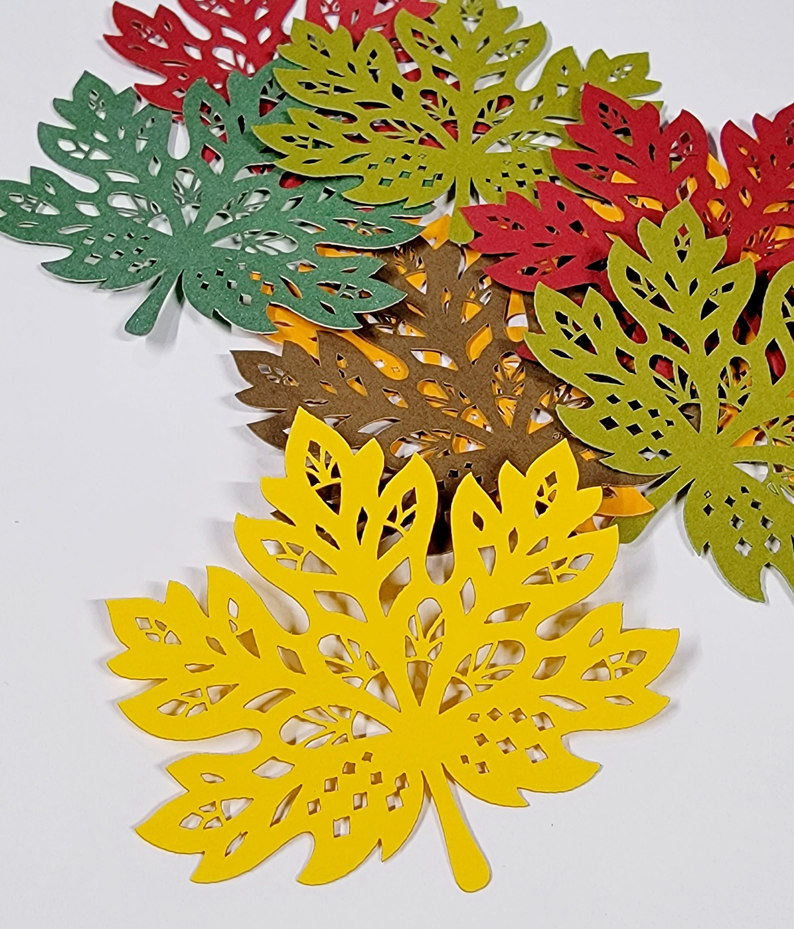 Fall Leaves Die Cut Outs Autumn Decoration Holiday Decor - Etsy