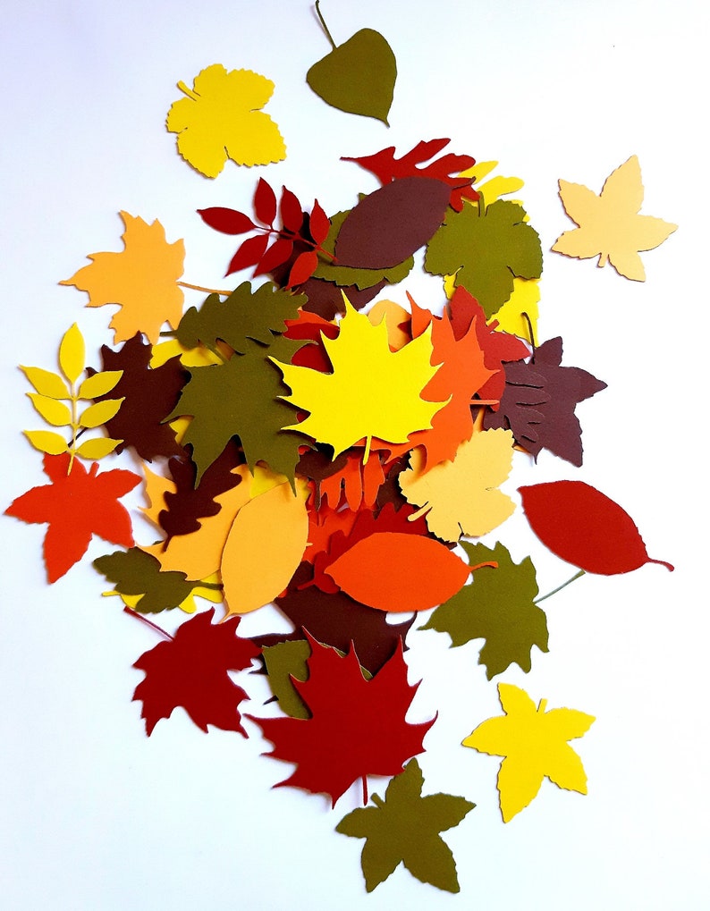 Fall Leaves Confetti Die Cut Outs ( Fall Decoration, Autumn Decor ...