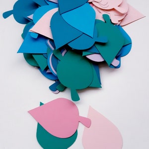 Round Leaves / Petals Die Cut Outs ( Scrap Booking, Leaf Decor ...