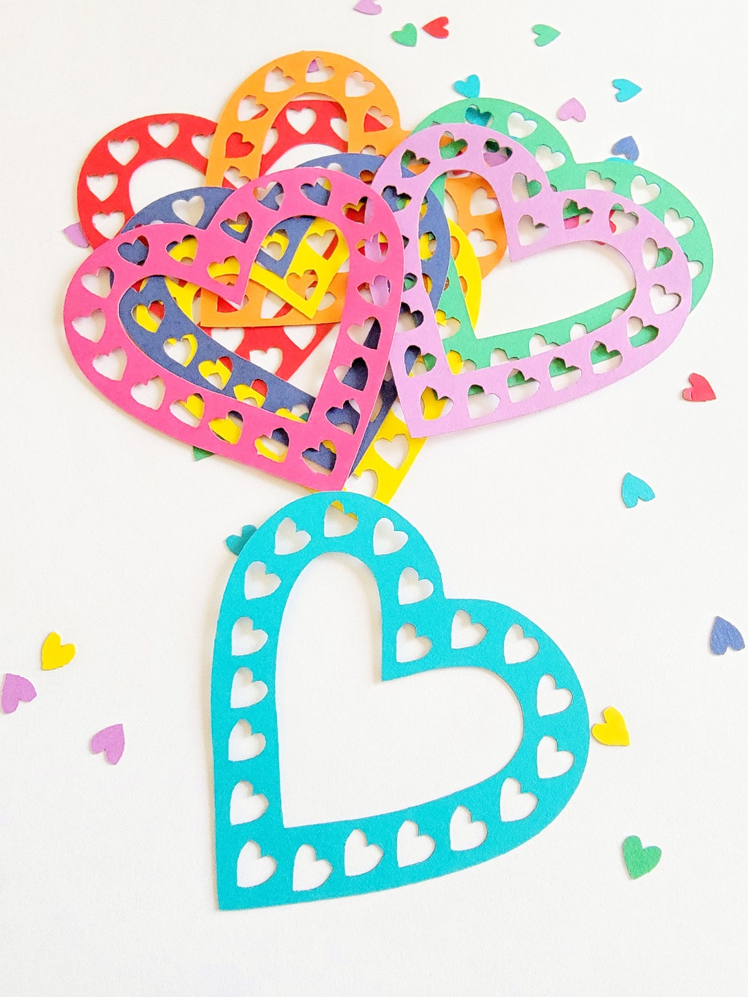 Heart Die Cut Outs ( Scrap Booking , Valentines Decor, Wedding Decor ...