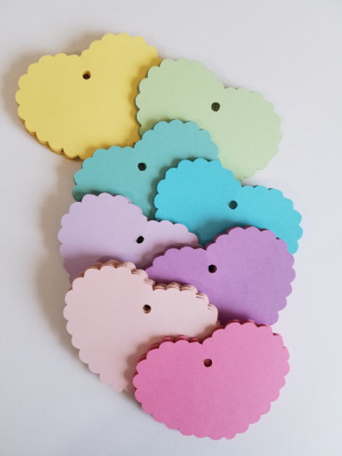 Heart Shaped Gift Tags Die Cut Outs ( Scrap Booking, Garlands ...