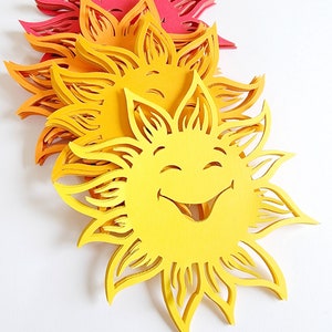 Sunshine Sun Die Cut Out ( Scrap Booking, School Decor, Spring ...